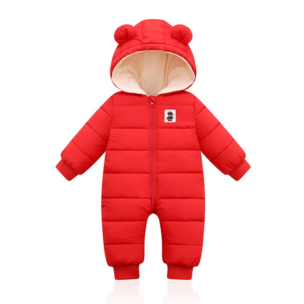 Baby Boys Girls Snowsuit, Infant Winter Clothes, Newborn Hooded Jacket ...