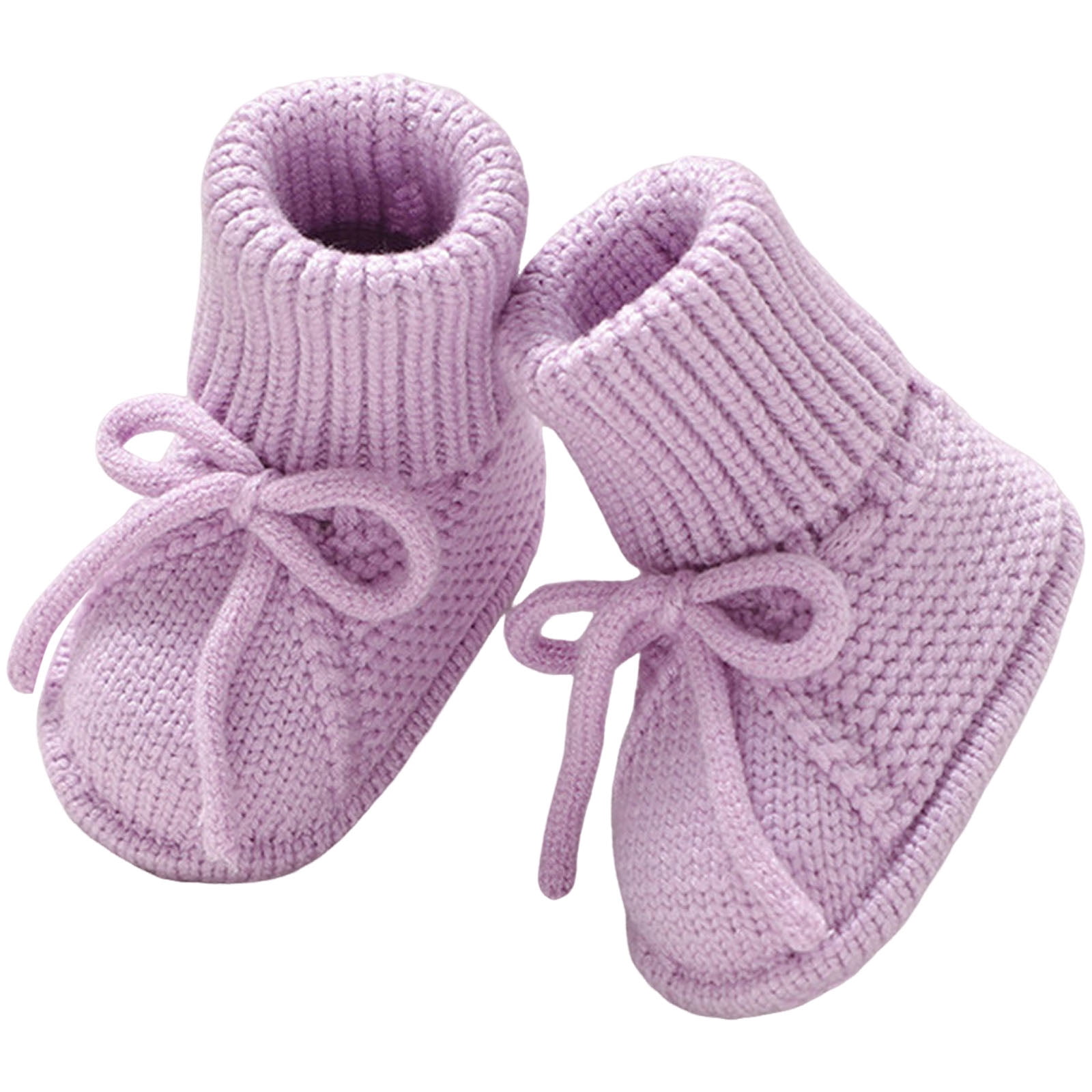 Baby Boys Girls Sock Shoes Bowtie Knitted Booties Lightweight Flat ...