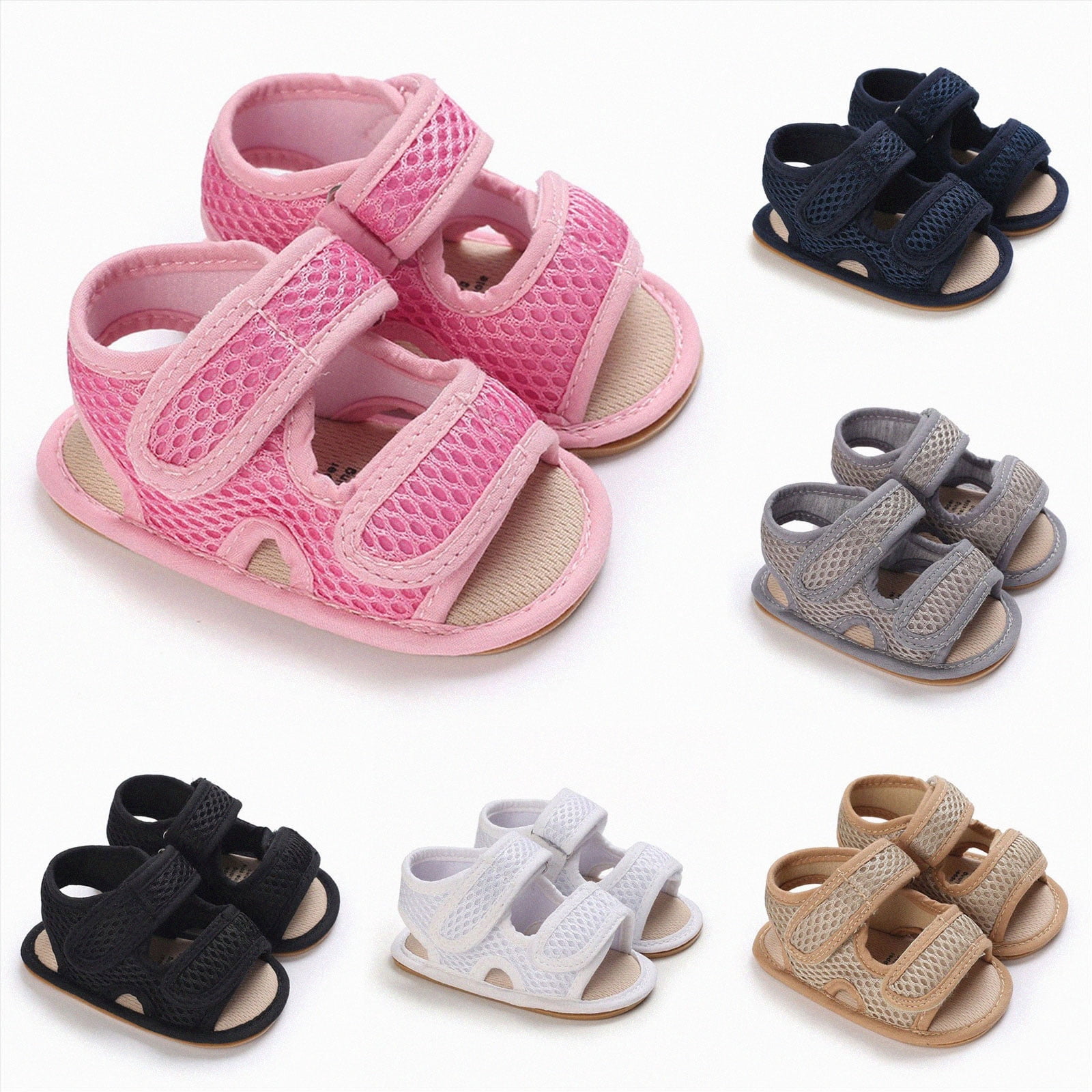Baby Boys Girls Summer Sandals Beach Open Toe Adjustable Strap Non Slip ...