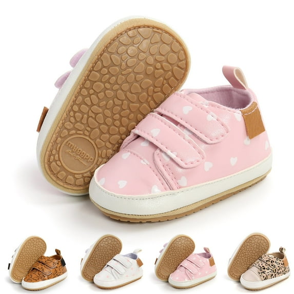 Baby Boys Girls Walking Sneakers Baby Rubber Sole First Walkers Cartoon ...
