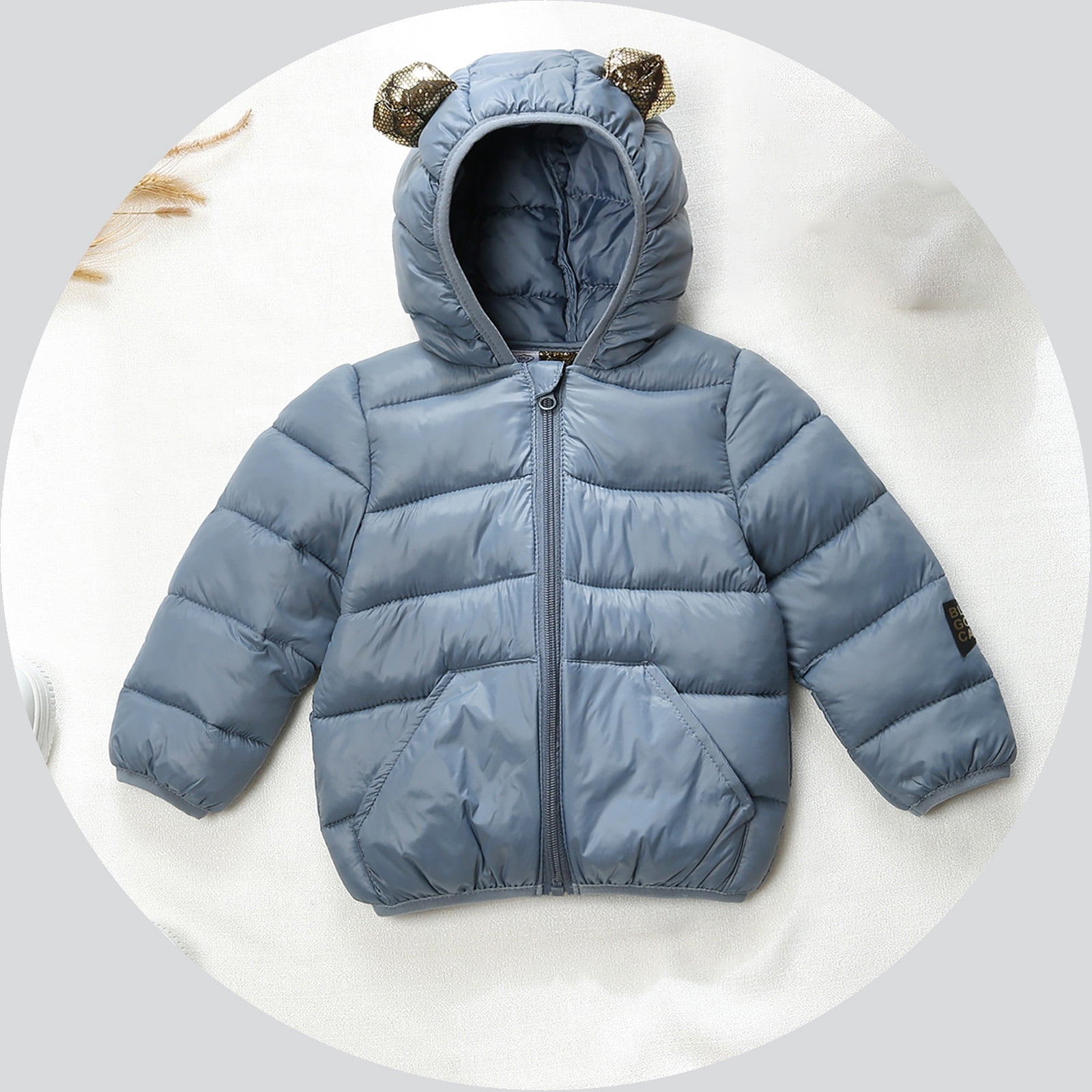 Baby Boys Girls Winter Coat,Baby Girls Puffer Coat Cute Bear Ear with ...