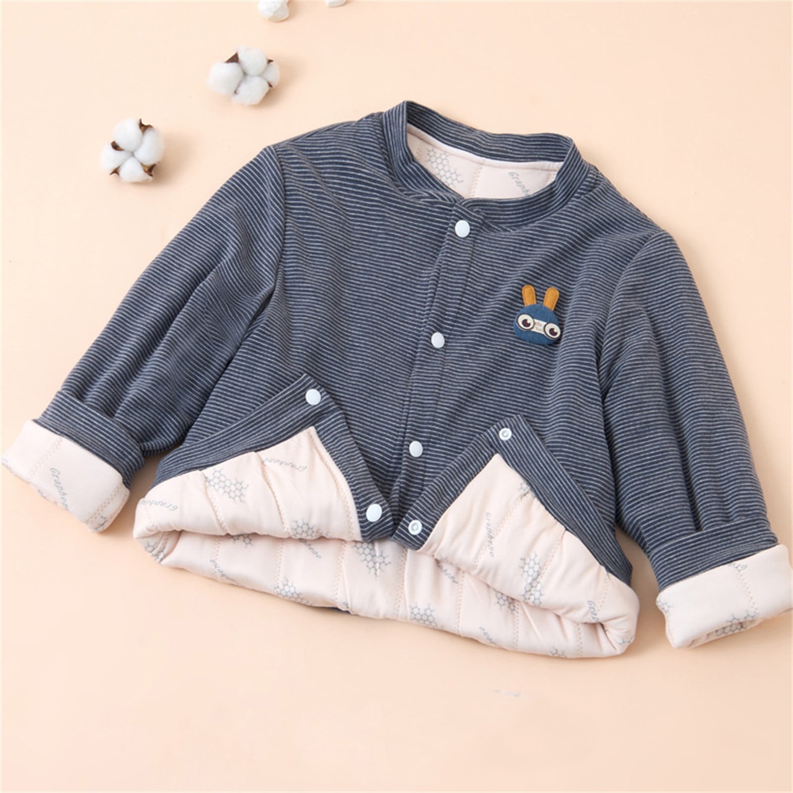 Baby Boys Girls Winter Coat Cartoon Printed Solid Color Lightweight Coat Windproof Coats for ...
