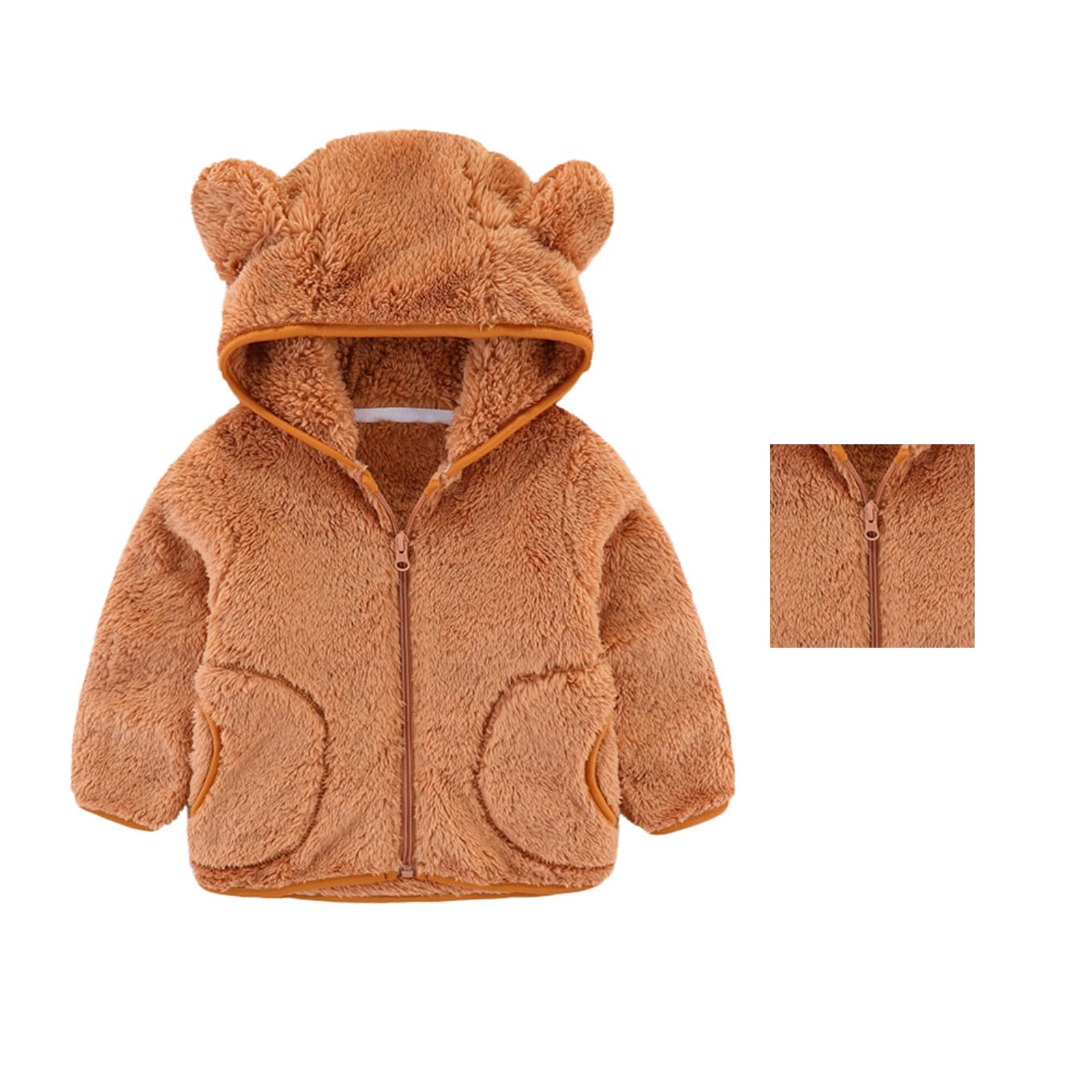 Baby Boys Girls Winter Coat Cute Bear Ear Hooded Jacket for Baby Boys Child Down Jacket Warm ...