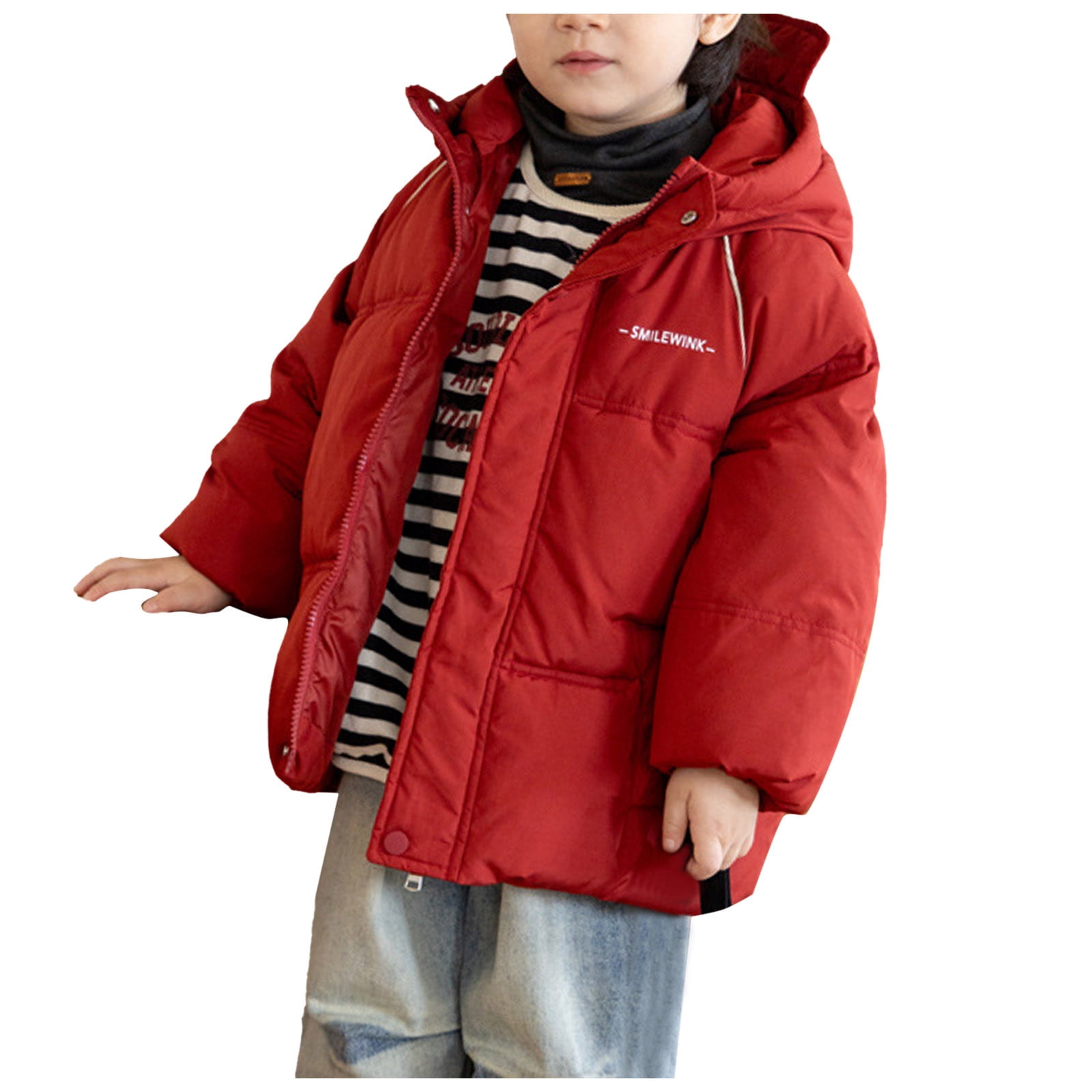 Baby Boys Girls Winter Coats Cute Hood Jackets Warm Fleece Lined ...