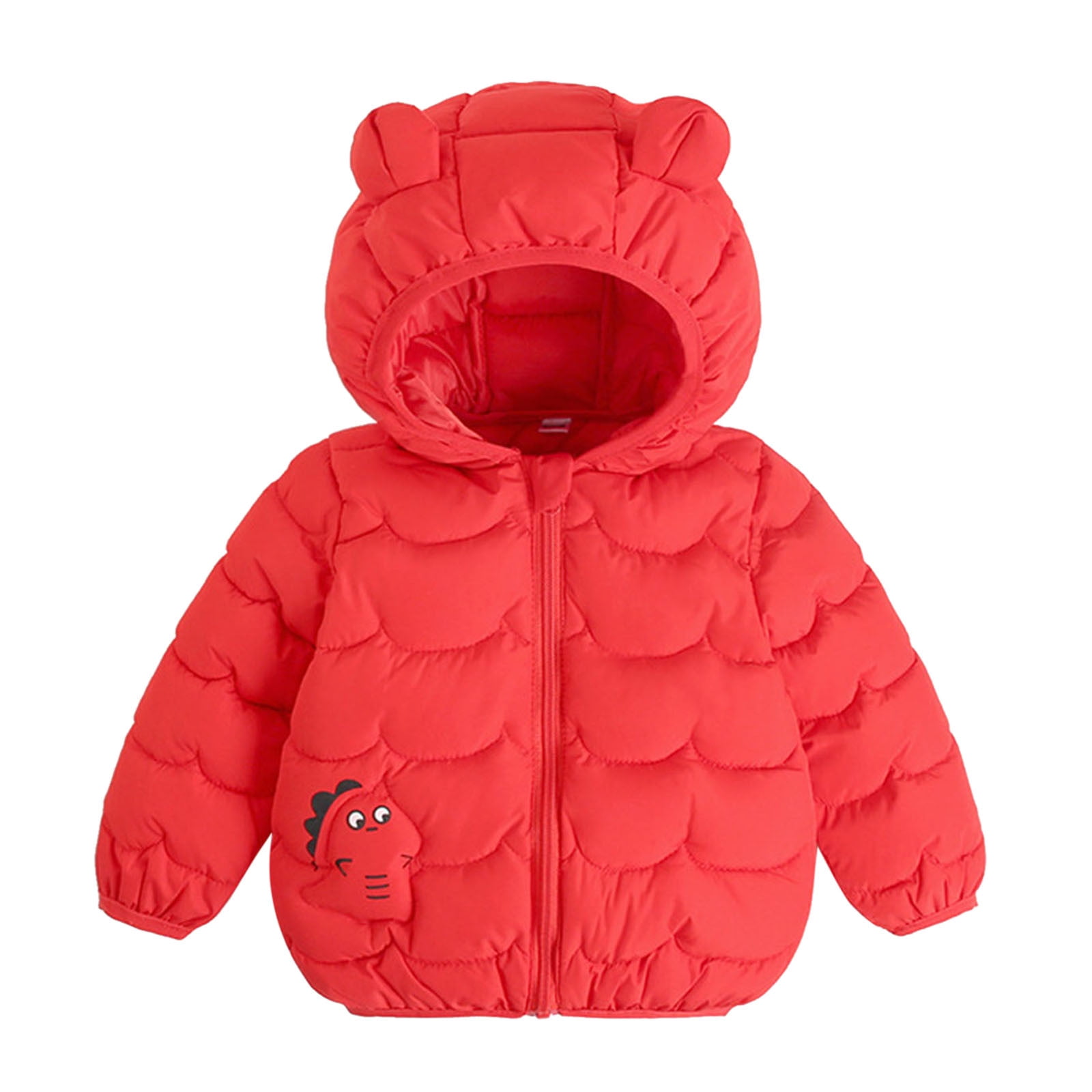Baby Boys Girls Winter Coats Toddler Bear Hoods Down Jacket Baby Kids Dinosaur Light Puffer ...