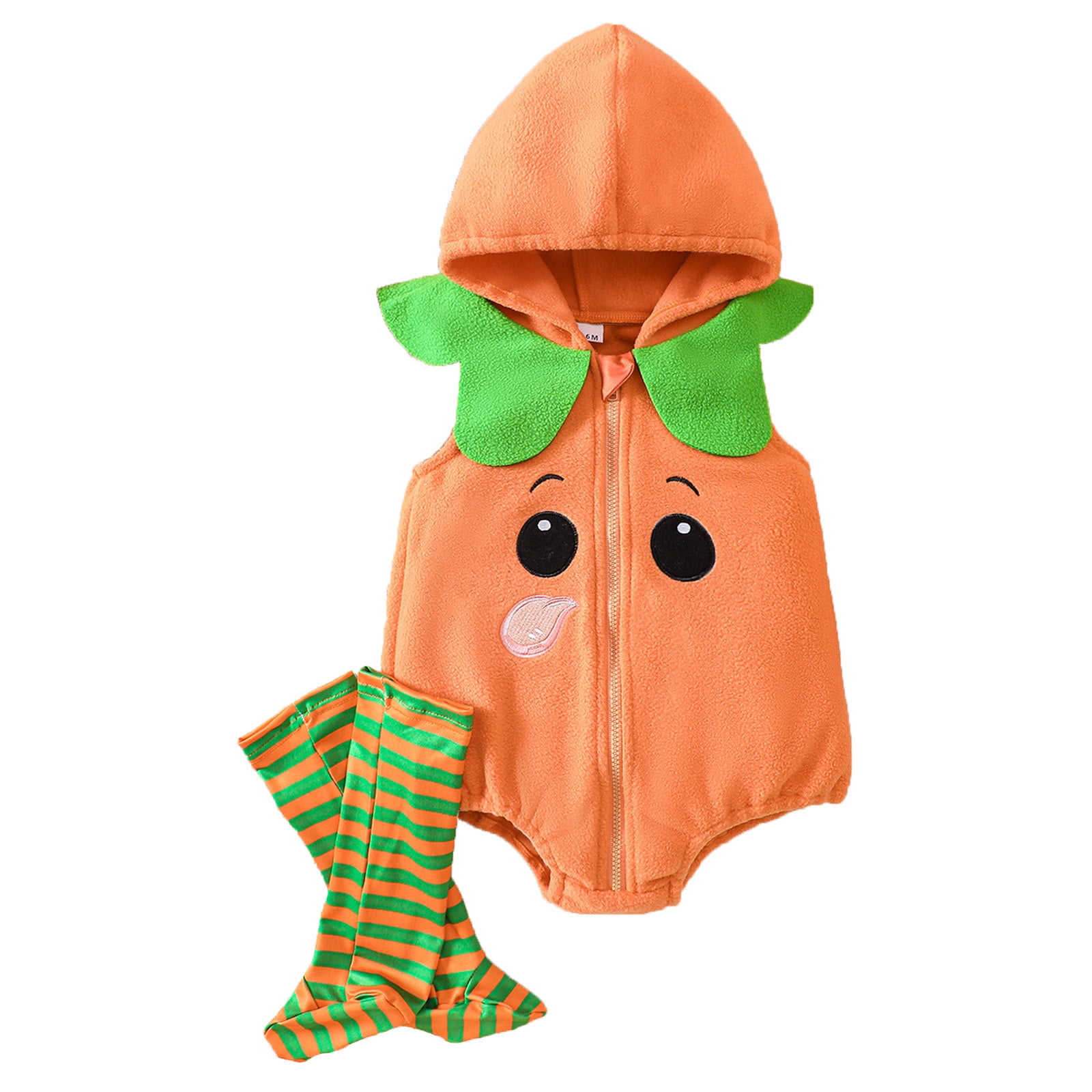 Baby Boys Halloween Hooded Romper Jumpsuit Zip Long Sleeve Cartoon ...