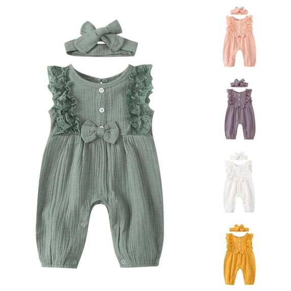 Baby Boys Romper Jumpsuit Casual Sleeveless Lace Playsuit for Toddlers ...