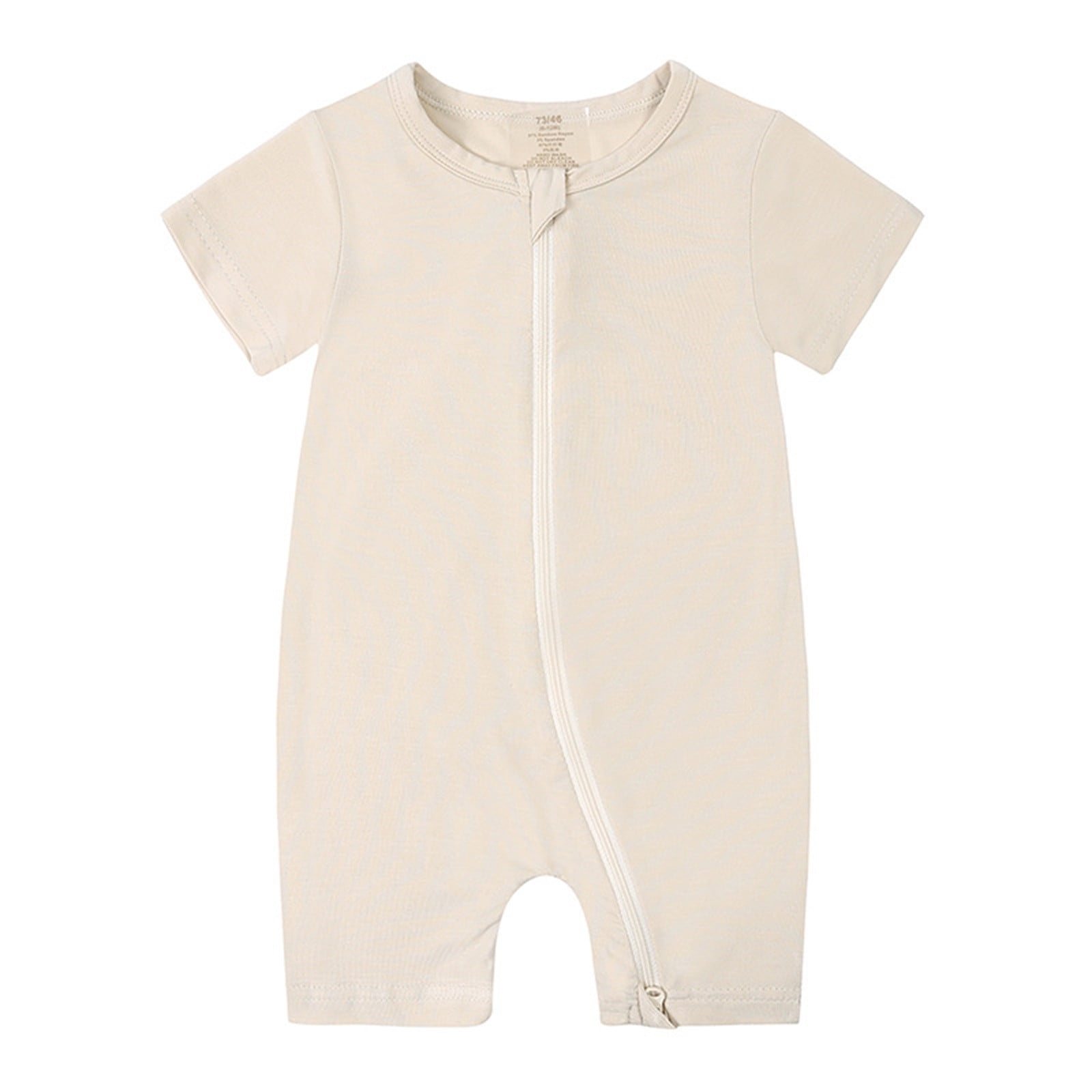 Baby Boys Romper Zipper Sleeper Short Sleeve Jumpsuit Soft Comfortable ...