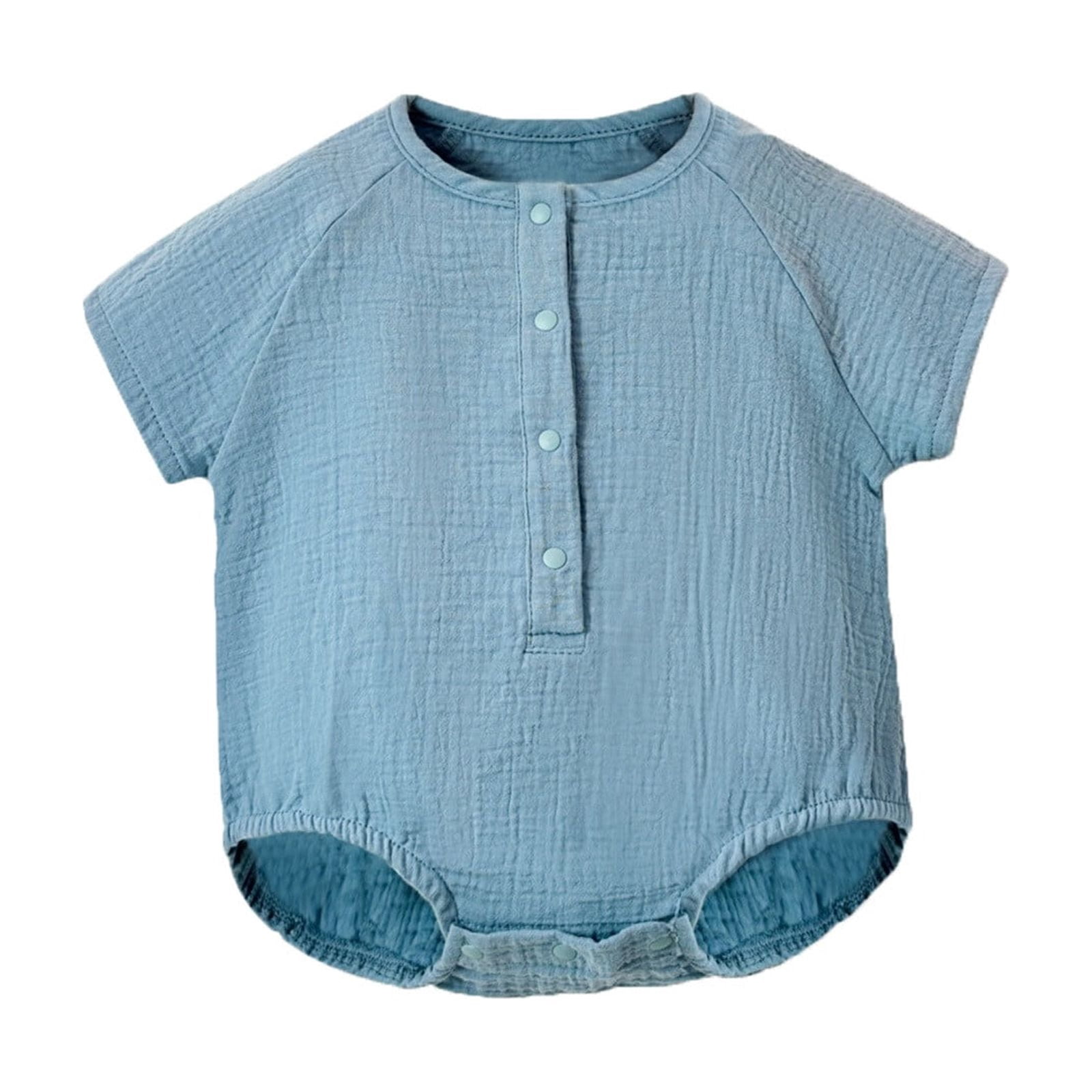 Baby Boys Short Sleeve Bodysuits Romper Summer Outfit for Casual Play ...