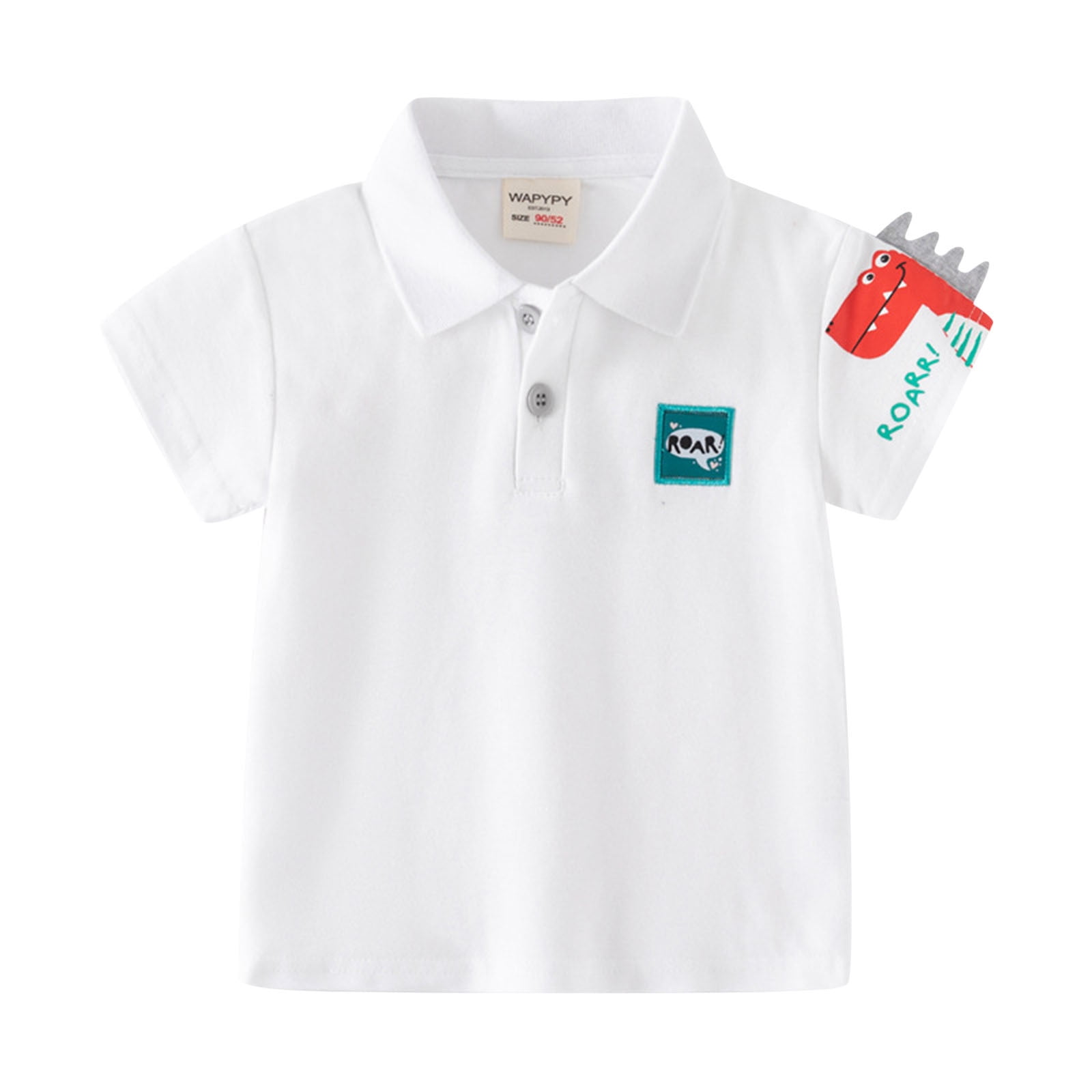 Baby Boys Short Sleeve Polo Shirt Cute Cartoon Dinosaur Sweatshirts ...