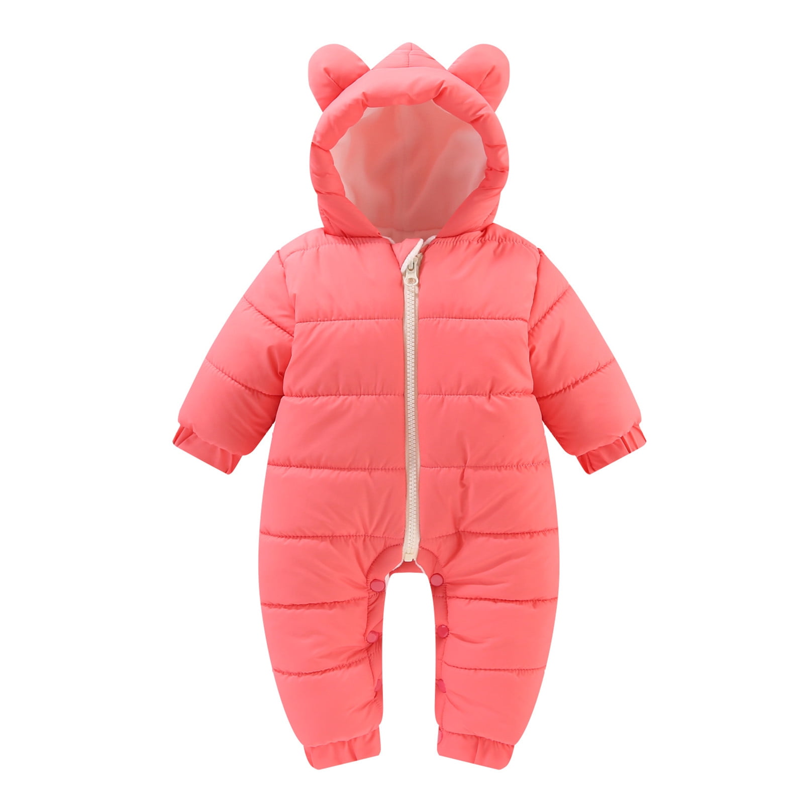 BJUTIR Baby Boys Snow Clothes Baby Girls Winter Warm Snowsuit Bear Ears Hooded Jumpsuit Down ...