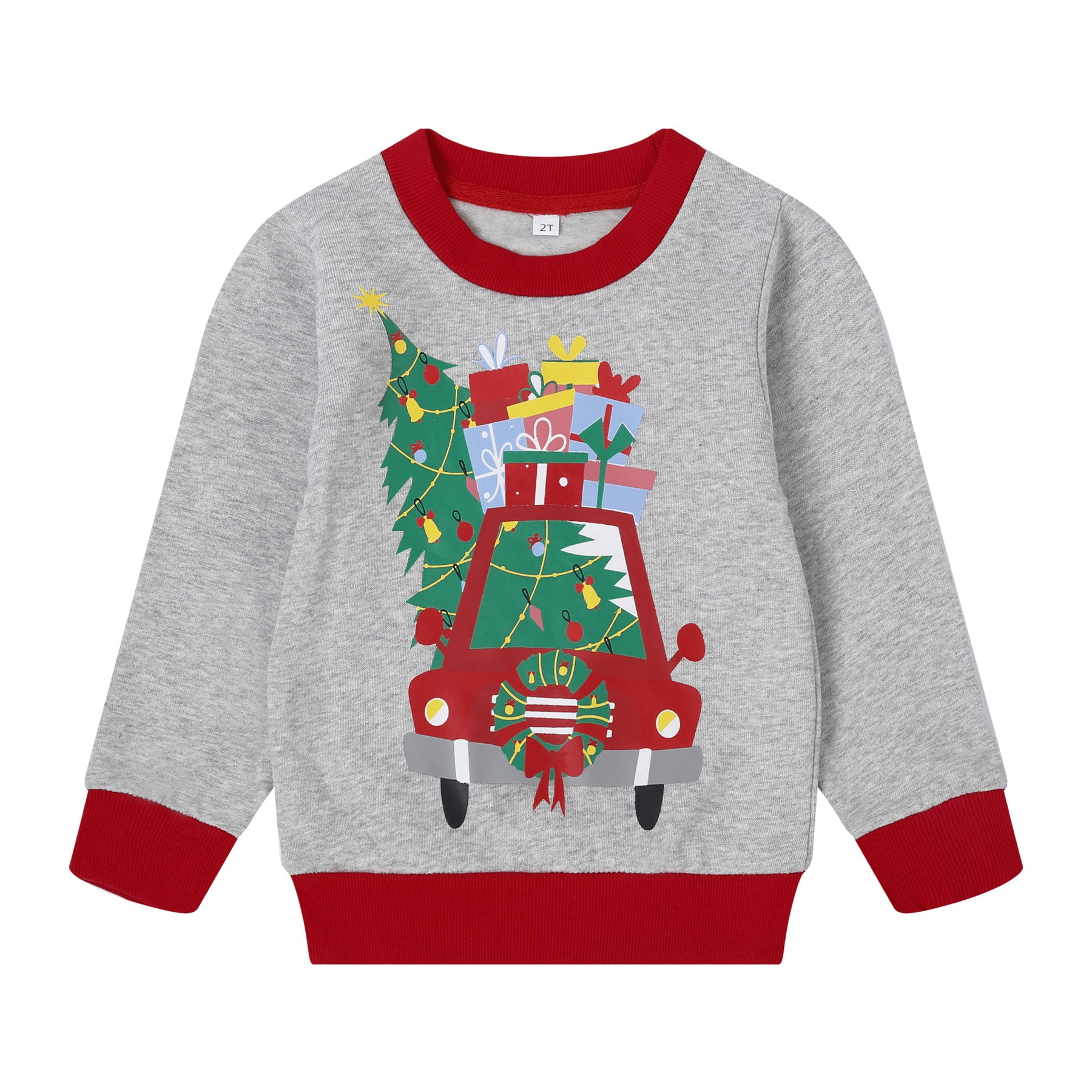Baby Boys Sweatshirts Christmas Reindeer Fleece Crewneck Pullover ...