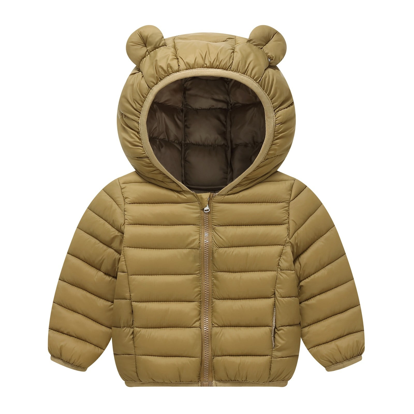 Baby Boys Winter Coat Baby Boys Puffer Coat Cute Bear Ear Hooded Jackets with Pockets Long ...