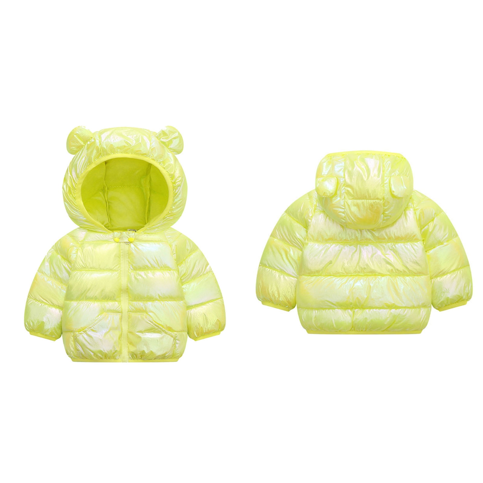 Baby Boys Winter Coat,Baby Girls Puffer Coat Cute Bear Ear Hooded Jacket Lightweight Puffer ...