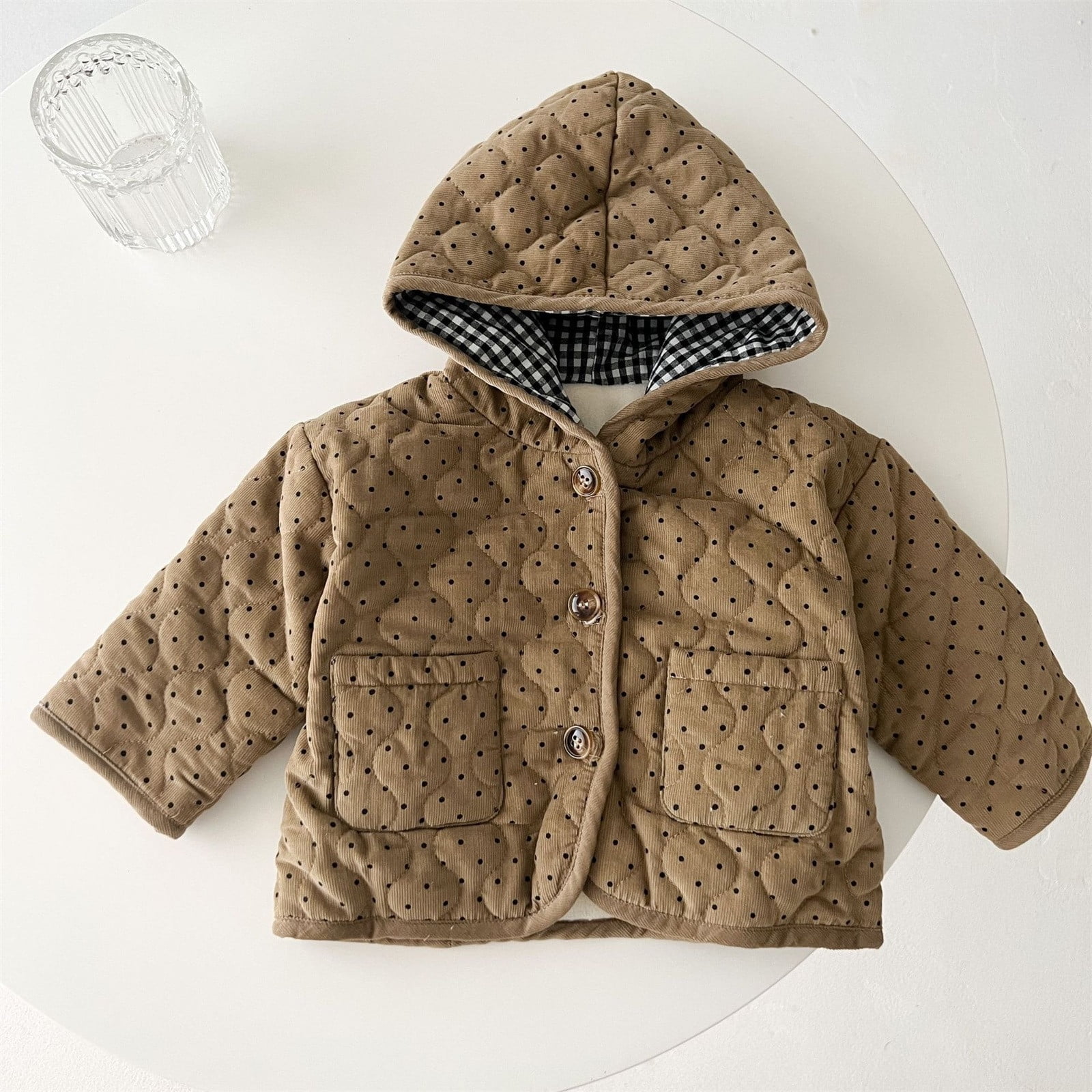 Baby Boys Winter Coat Cartoon Printed Solid Color Lightweight Coat ...
