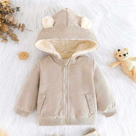 Baby Boys Winter Coat Cute Bear Ear with Hoods for Baby Girls Warm Outerwear Baby Winter Clothes ...