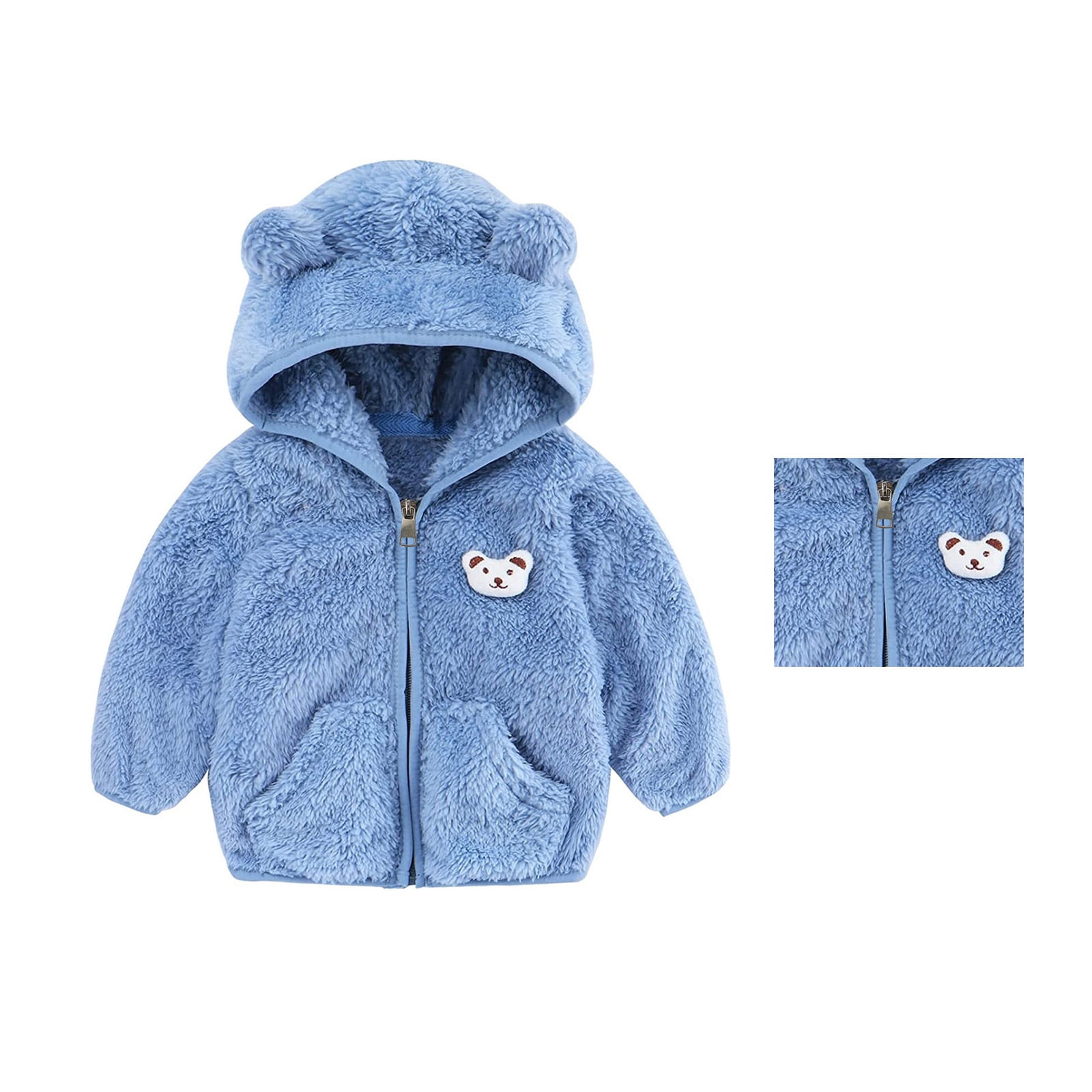 Baby Boys Winter Coat Jacket Baby Hoodie with Bear Ear for Baby Boys ...