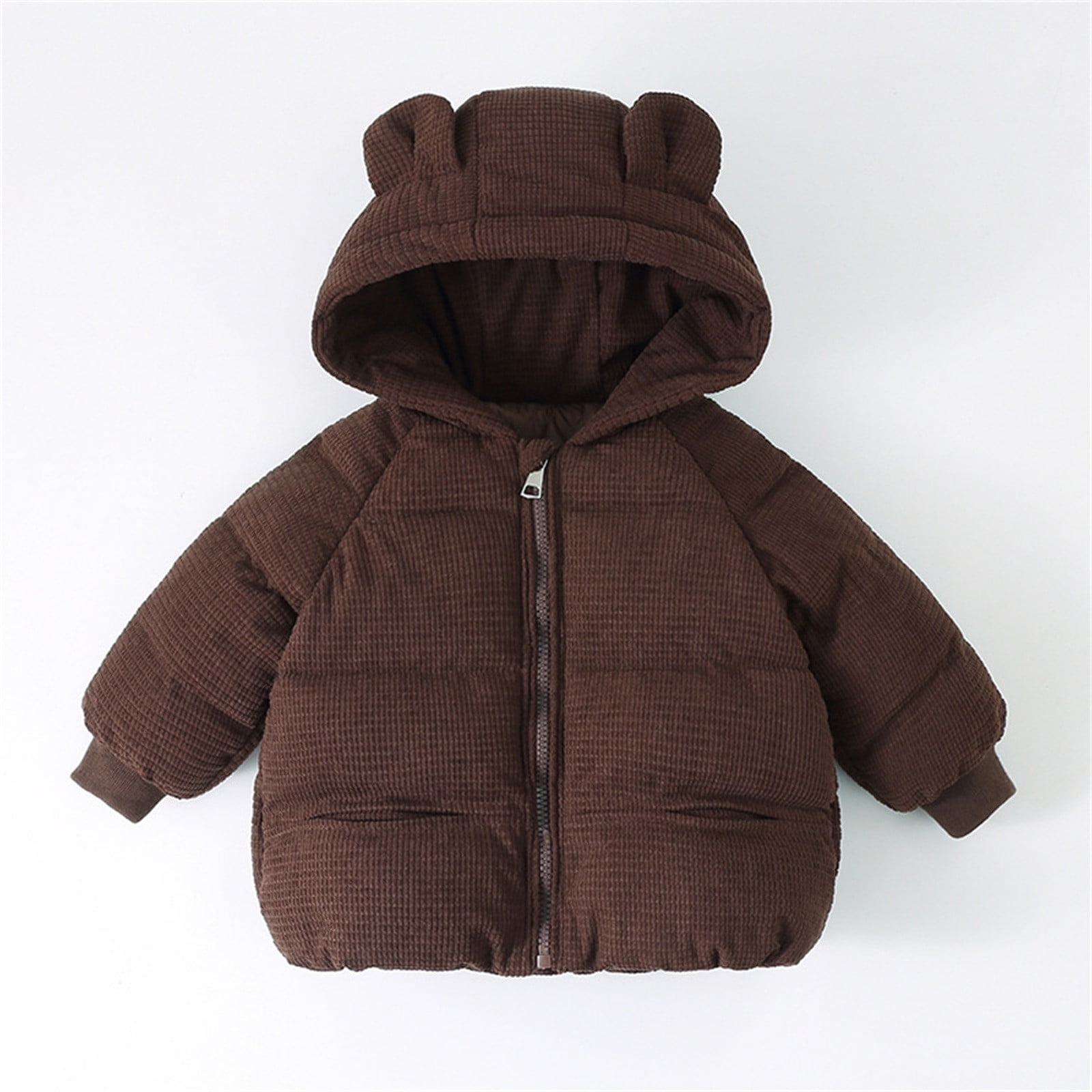 Baby Boys Winter Coat Baby Girls Puffer Coat Cute Bear Ear Hooded Jackets with Pockets Zipper up ...