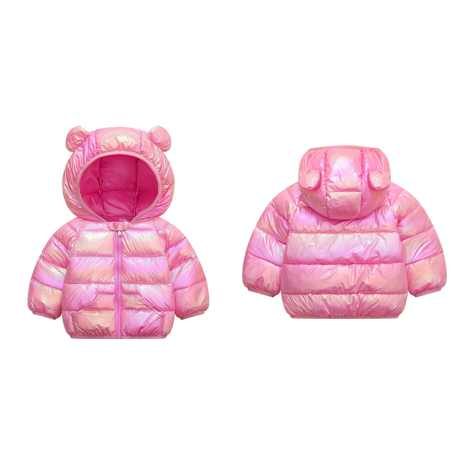 Baby Boys Winter Coat,Toddler Puffer Coat Cute Bear Ear Hooded Jacket Zipper Windproof Jacket ...