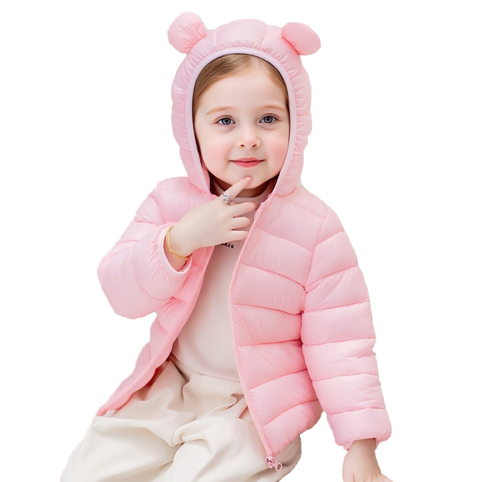 Baby Boys Winter Down Coat Baby Hoodie with Bear Ear Zipper Up Winter Coats Baby Jacket Outwear ...