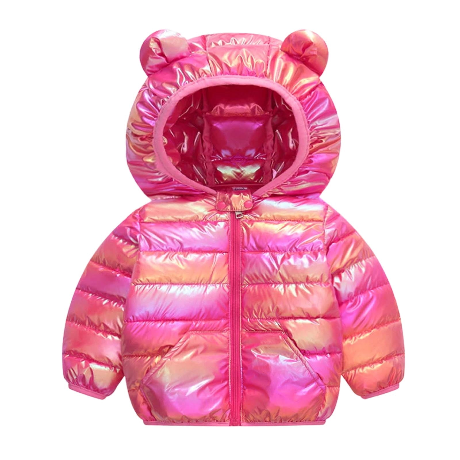 Baby Boys Winter Down Coat Bear Ear Cute Jackets Thicken Windproof Zipper Warm Puffer Jacket ...