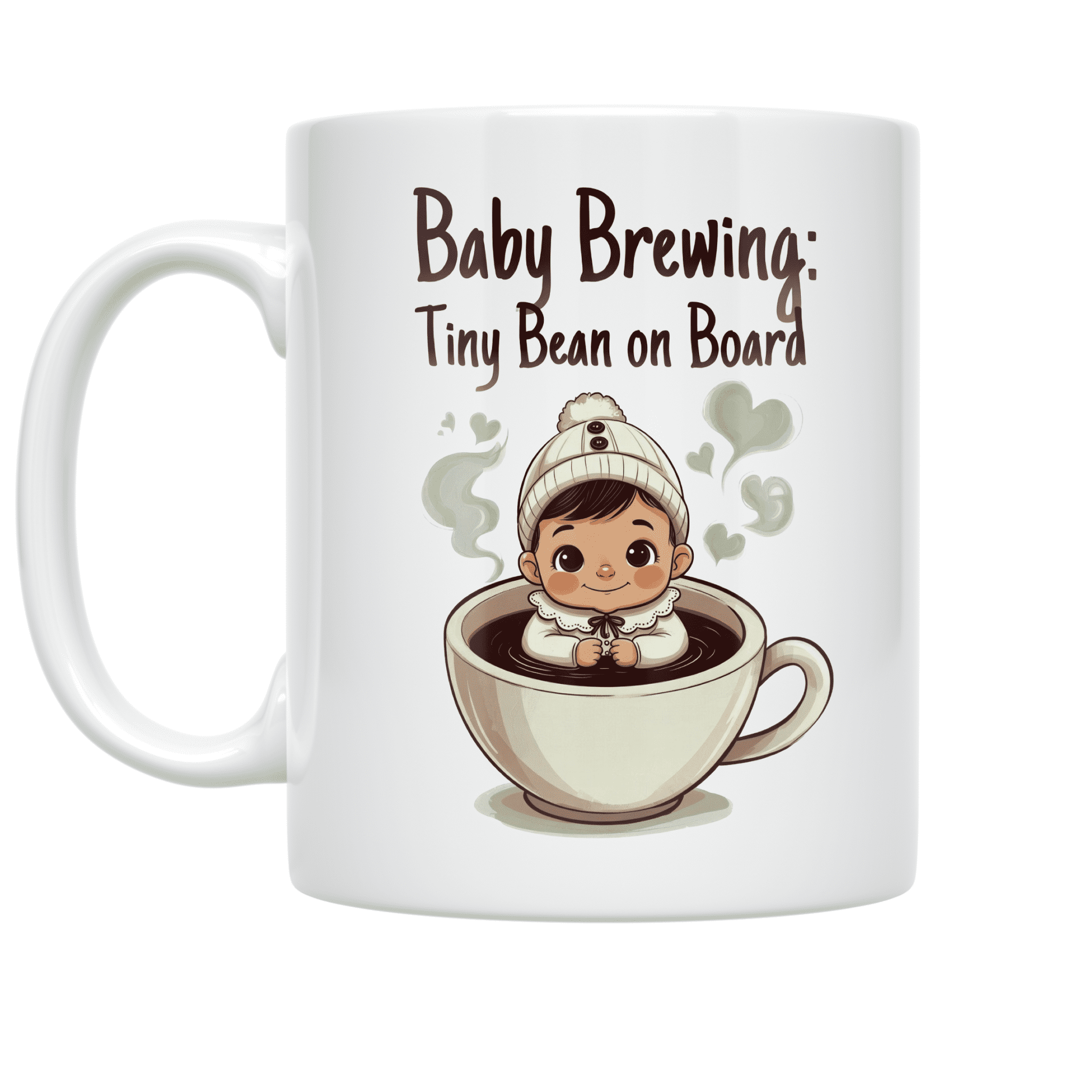 Baby Brewing Tiny Bean on Board - New Parent - 11 oz Ceramic Coffee Mug ...