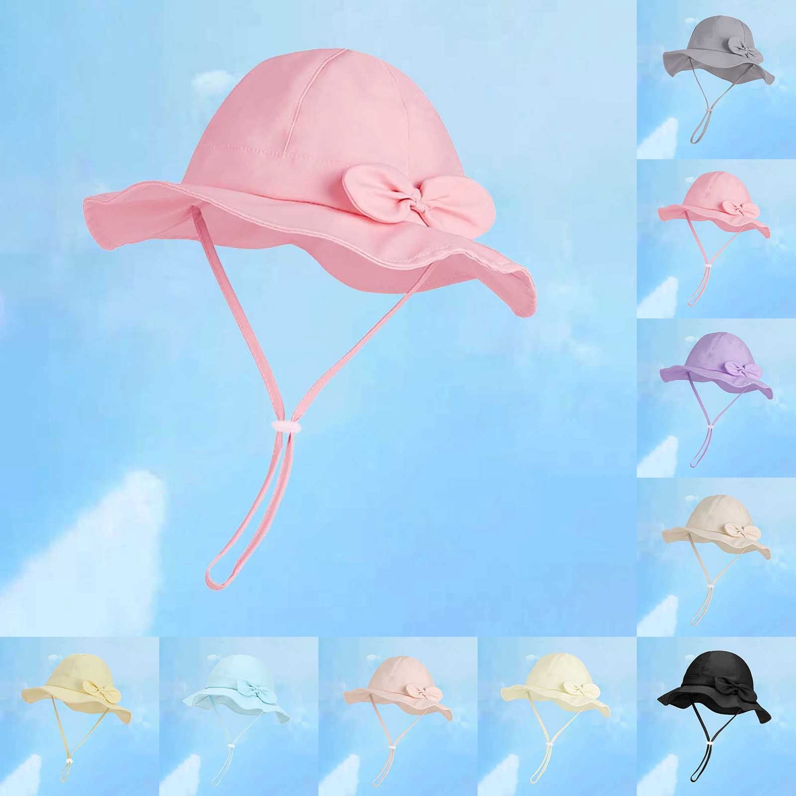 Baby Bucket Hat Outdoor Sun Protection Casual Hats with Wide Brim ...