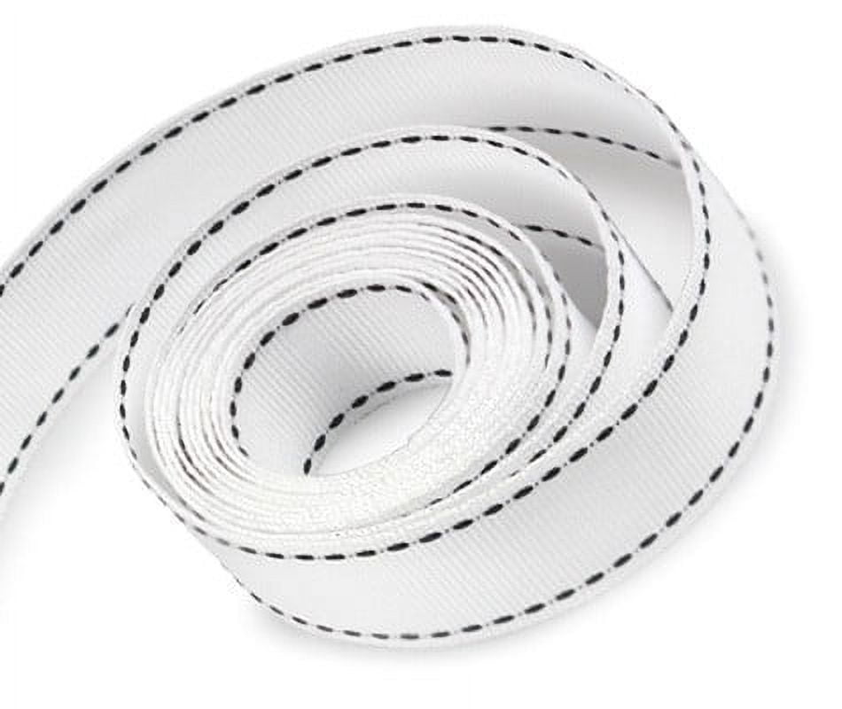 Baby Buddy Polypropylene Grosgrain Ribbon, 0.375in x 100 Yards, White ...
