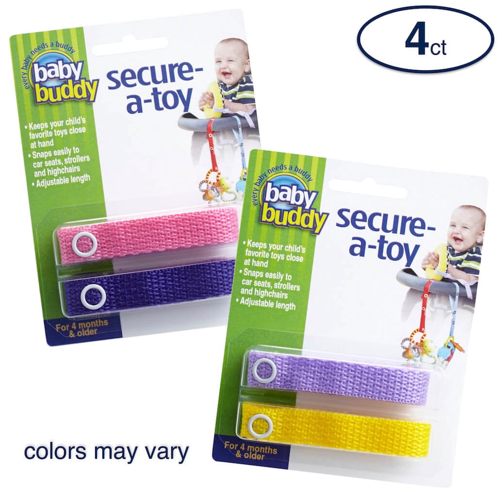Baby Buddy Secure-a-Toy for Toddlers, Secures Toys, Teether to Stroller ...