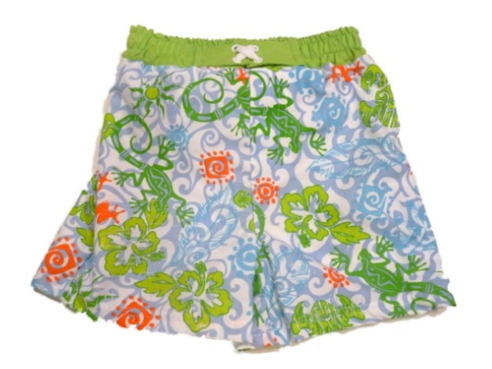 Baby Buns Infant Boys Swim Surf Board Shorts Green Gecko and Turtle ...