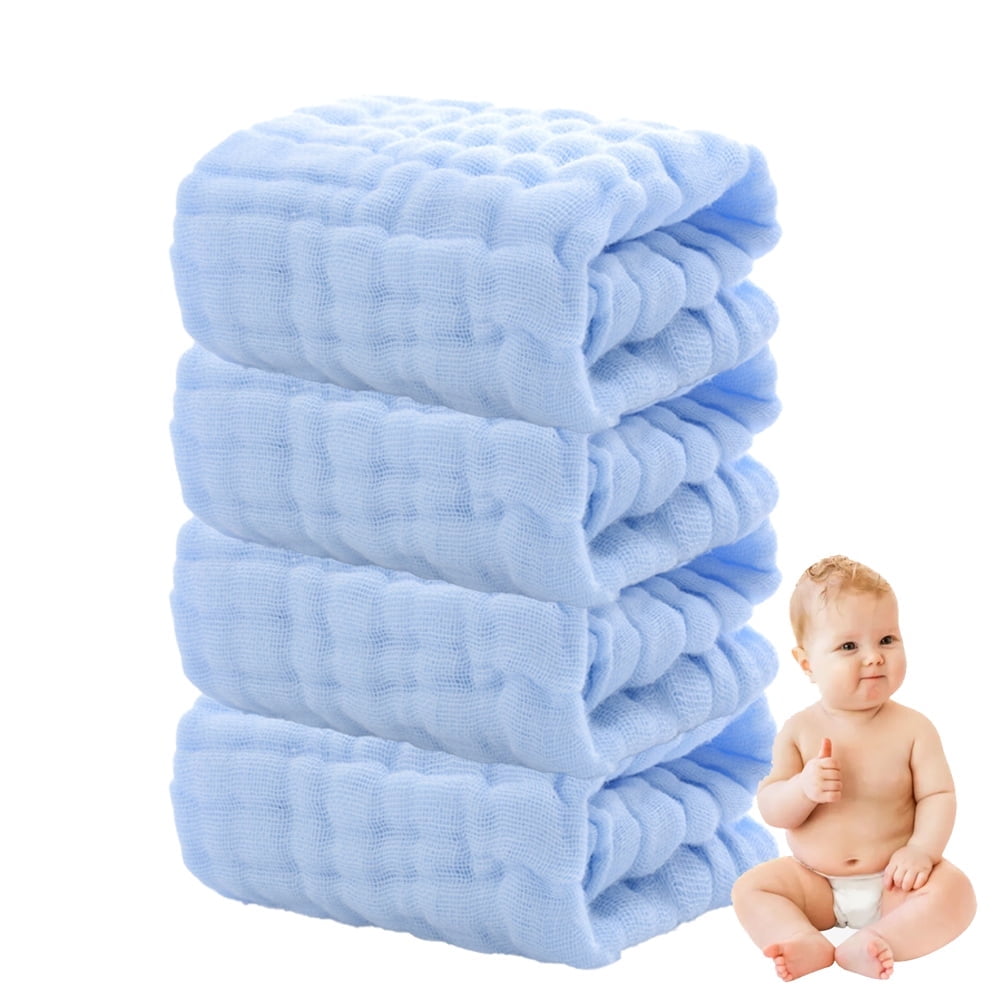 Baby Burp Cloths 100% Cotton,5 Pack Muslin Washcloths,Soft and Super ...