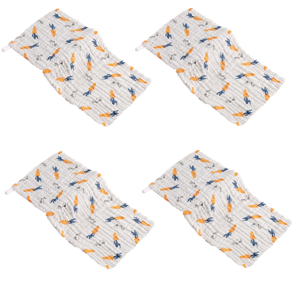 Baby Burp Cloths, 4 Pack Muslin Burp Cloths, Baby Burp Rags,Extra ...