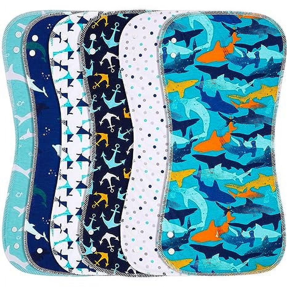 Baby Burp Cloths & Baby Bibs 2-in-1 Design Large Size 3-Layers Thicken ...
