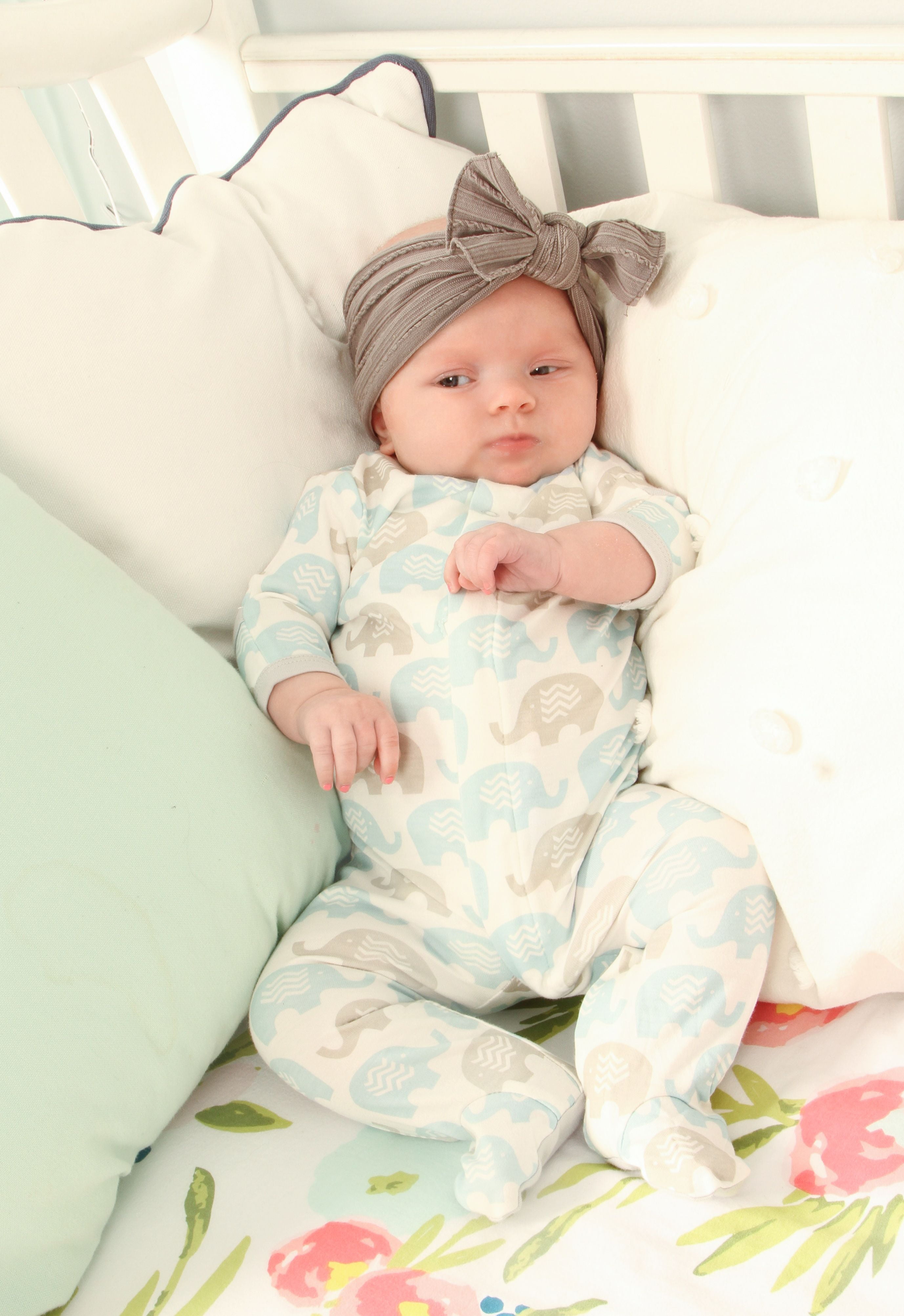 Baby Butler Zippyz Pajamas Unisex Babies' Teal Elephant Size 3-6 Months ...