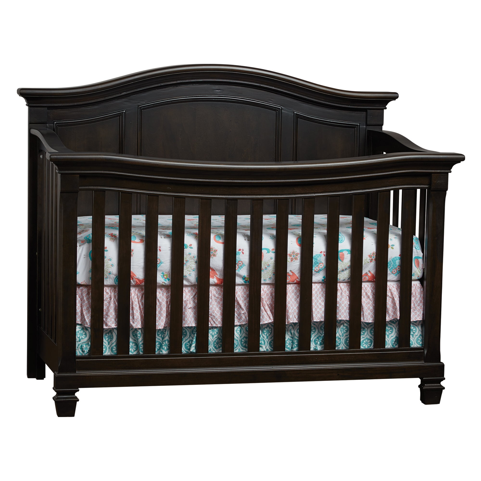 Baby Cache Glendale 4-in-1 Crib in Charcoal Brown - Walmart.com