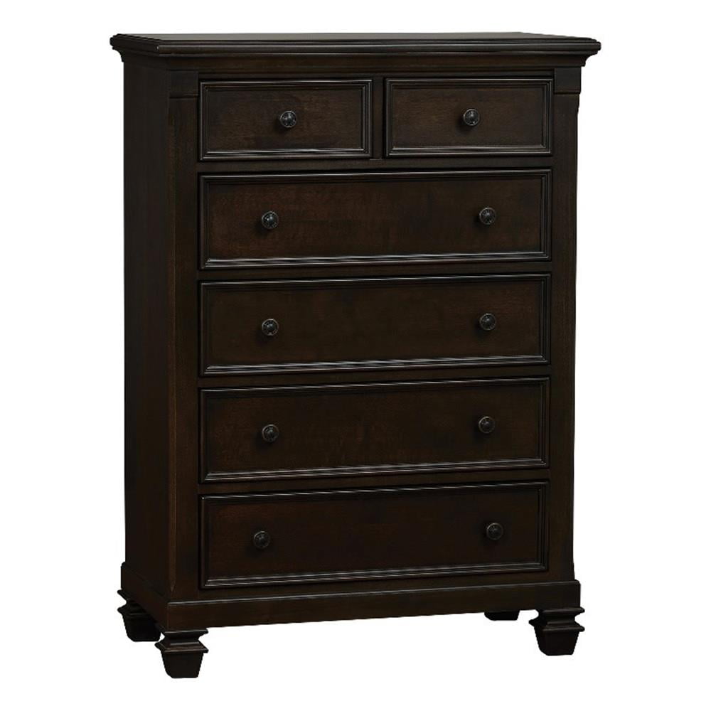 Baby Cache Glendale 6-Drawer Traditional Wood Chest in Charcoal Brown ...