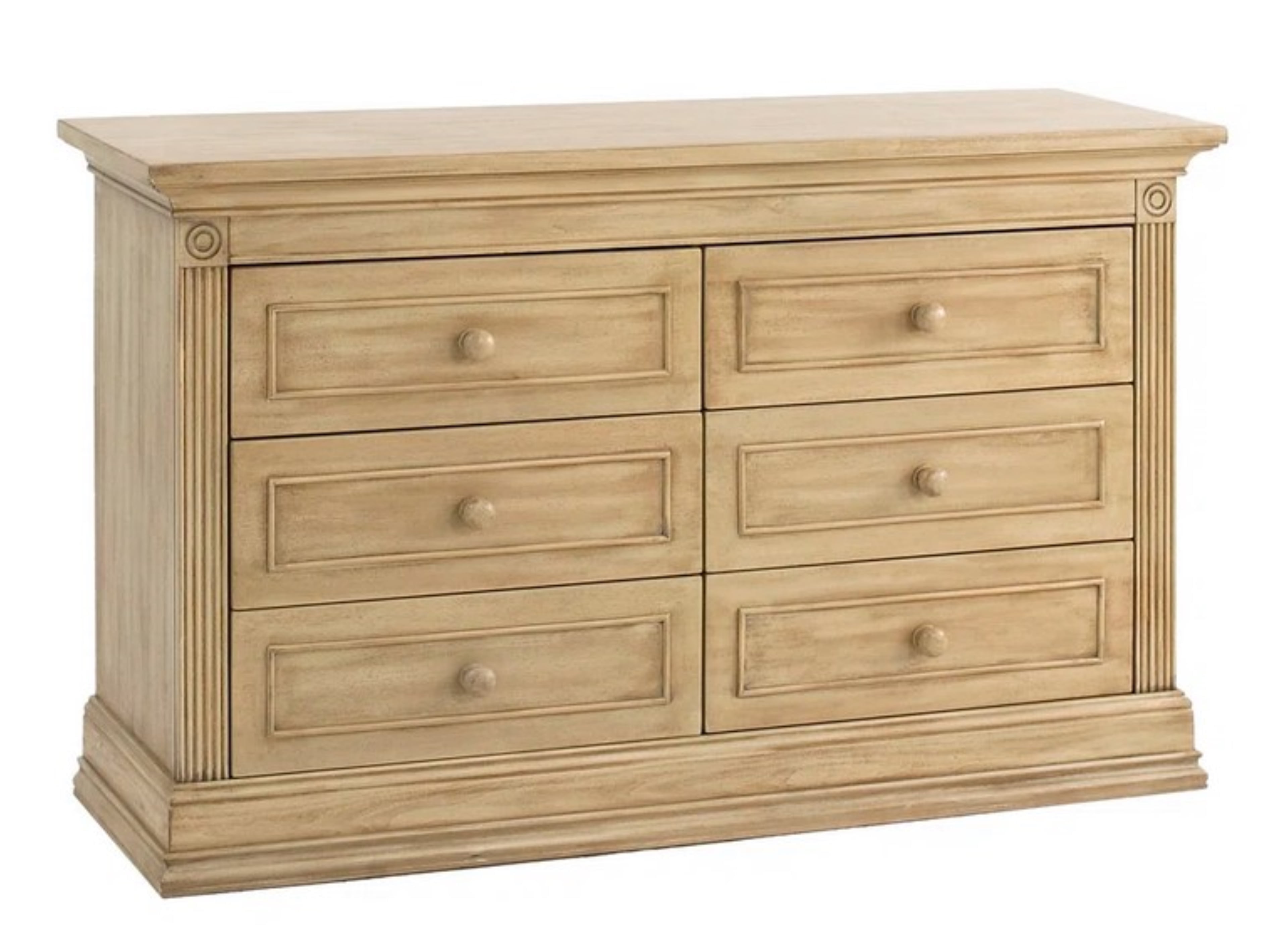 Baby Cache Montana 6-Drawer Double Dresser in Driftwood, Solid Wood ...