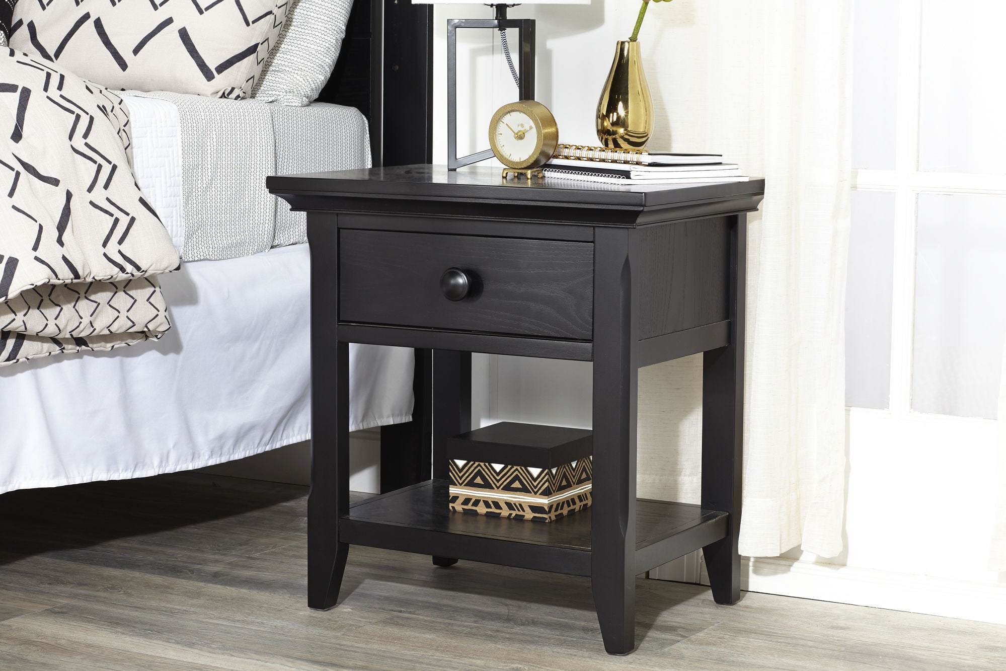 Baby Cache Overland One Drawer Nightstand Forever Black - Walmart.com