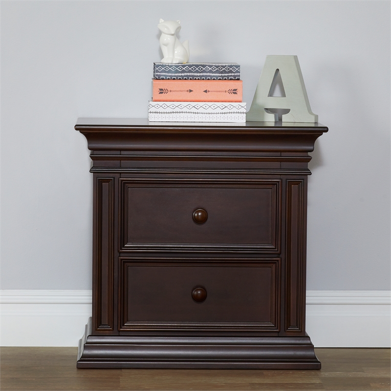 Baby Cache Vienna 2 Drawer Nightstand Espresso - Walmart.com