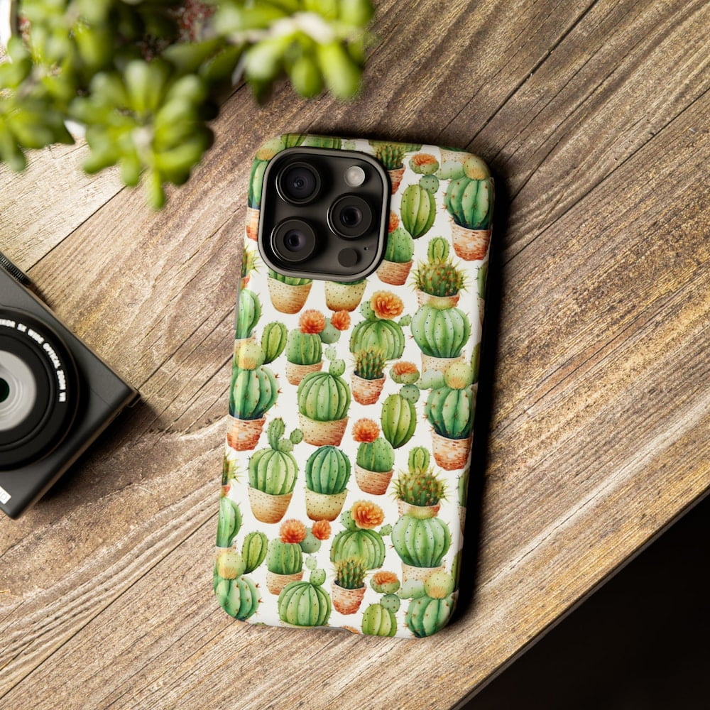 Baby Cactus Green Plant Minimal Aesthetic Art iPhone Case 17 16 15 14 ...