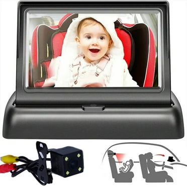 Baby Car Camera, HDJ 4.3'' HD Night Vision Function Car Mirror Display ...