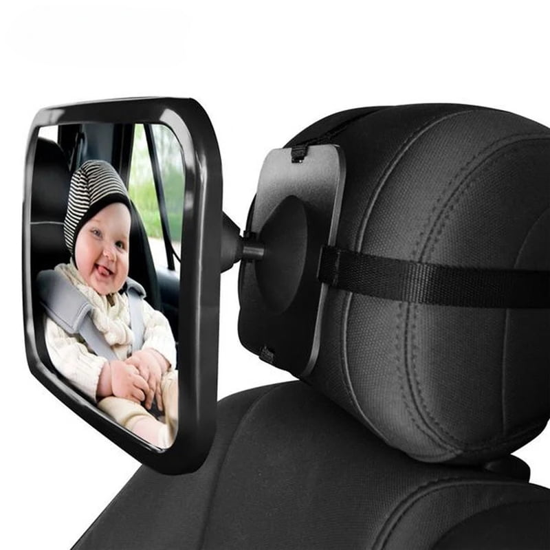 Baby Car Mirror Adjustable Car Back Seat Rearview Facing Headrest Mount ...