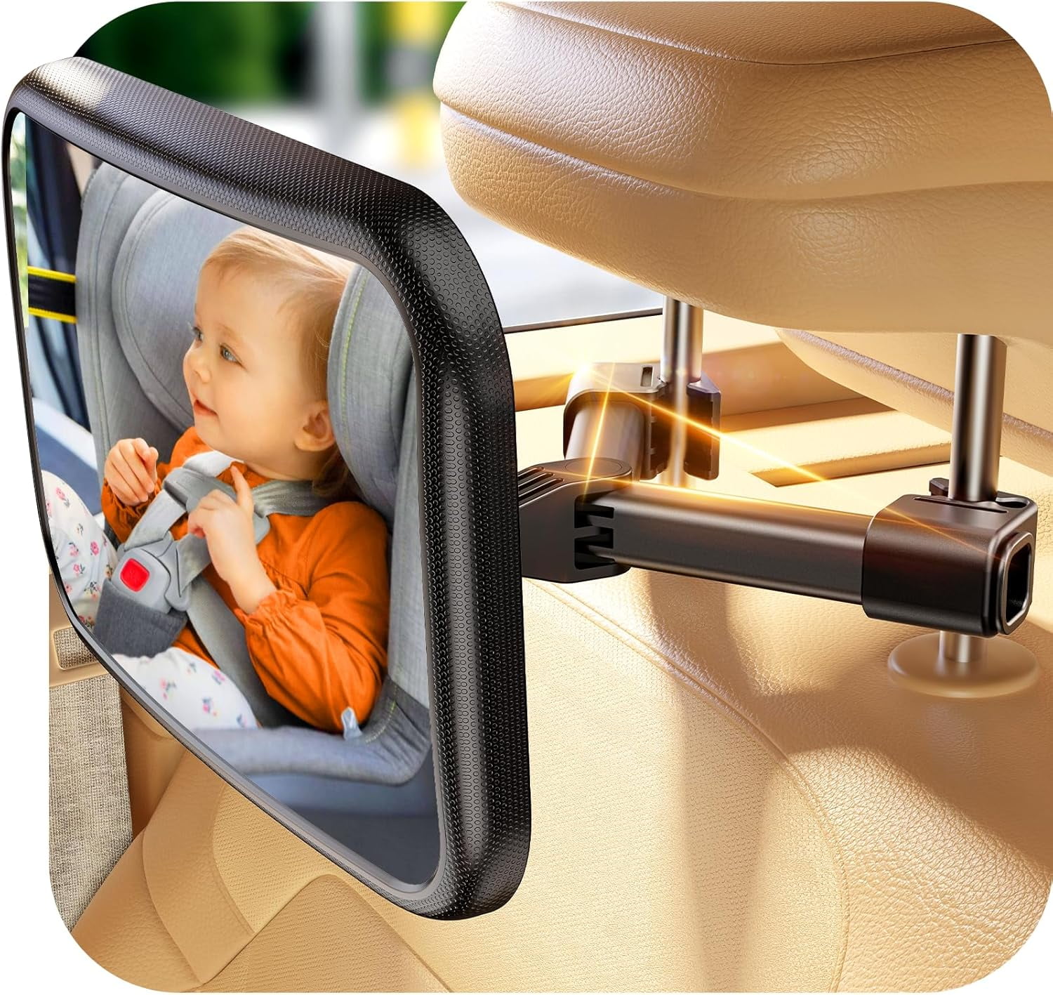 Baby Car Mirror for Baby Hook Clip Design Never Shake Baby Mirror for ...