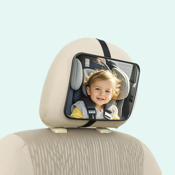 Shatterproof Car Seat Baby Mirror - Rear Facing, Crash Tested, Clear ...