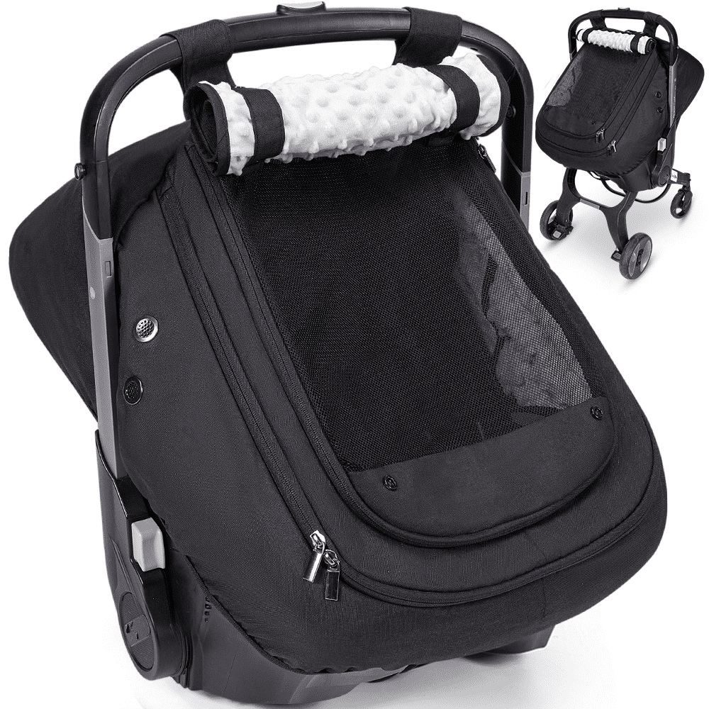 Baby Car Seat Cover, Novashion Infant Carseat Canopy, Warm Plush Minky ...