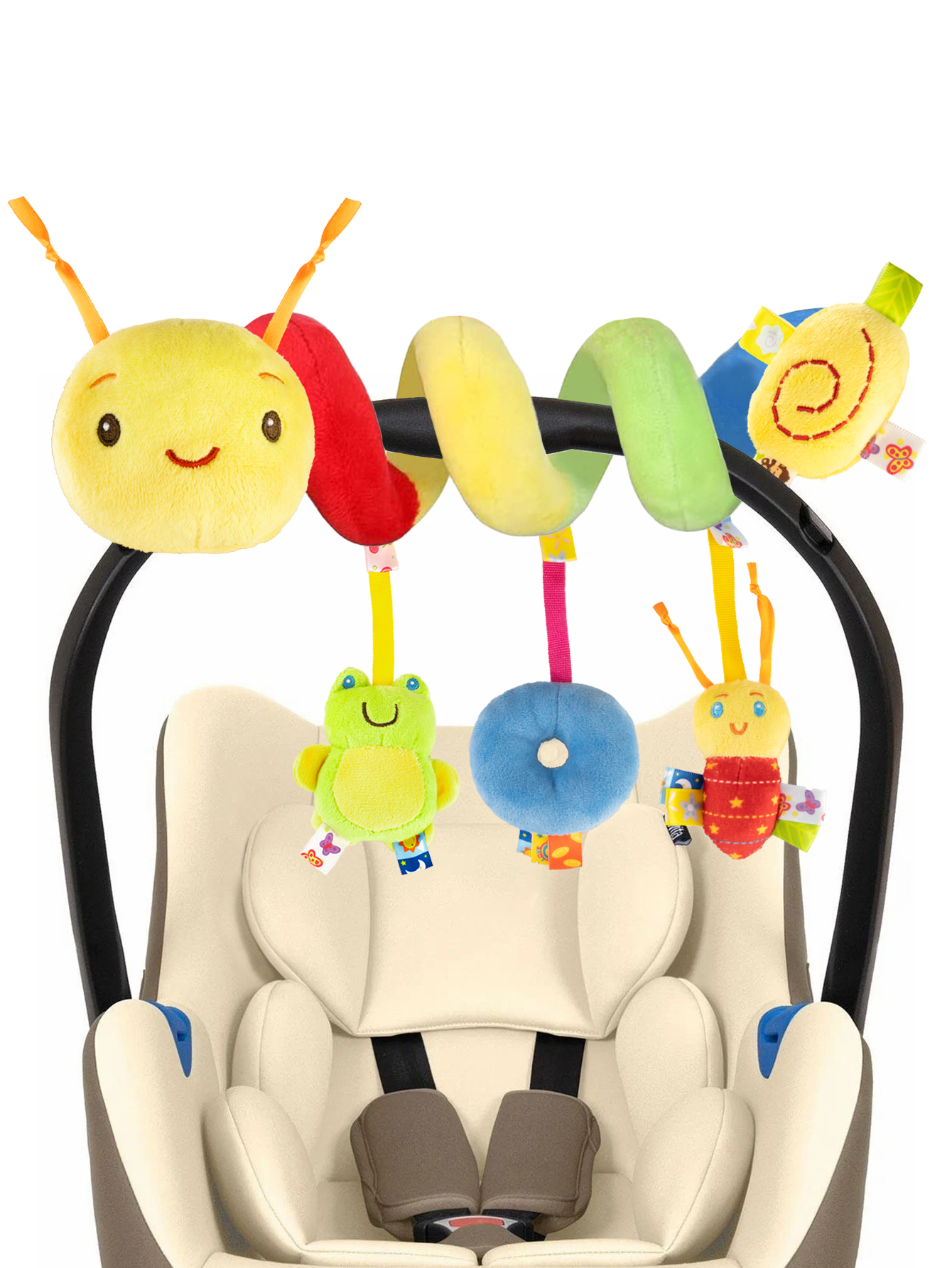 Baby Car Seat Toy, Play Dangle Activity Attachable, Spiral Infant Toys ...