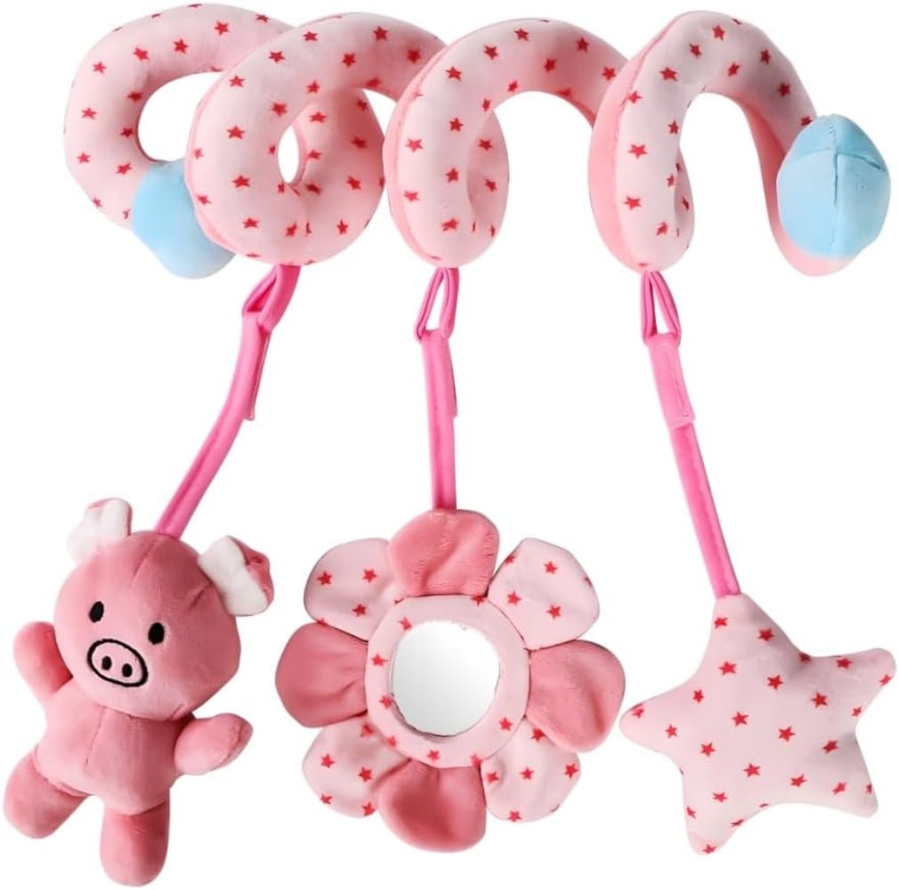 Baby Car Seat Toys, Infant Activity Spiral Plush Toys Hanging Stroller ...