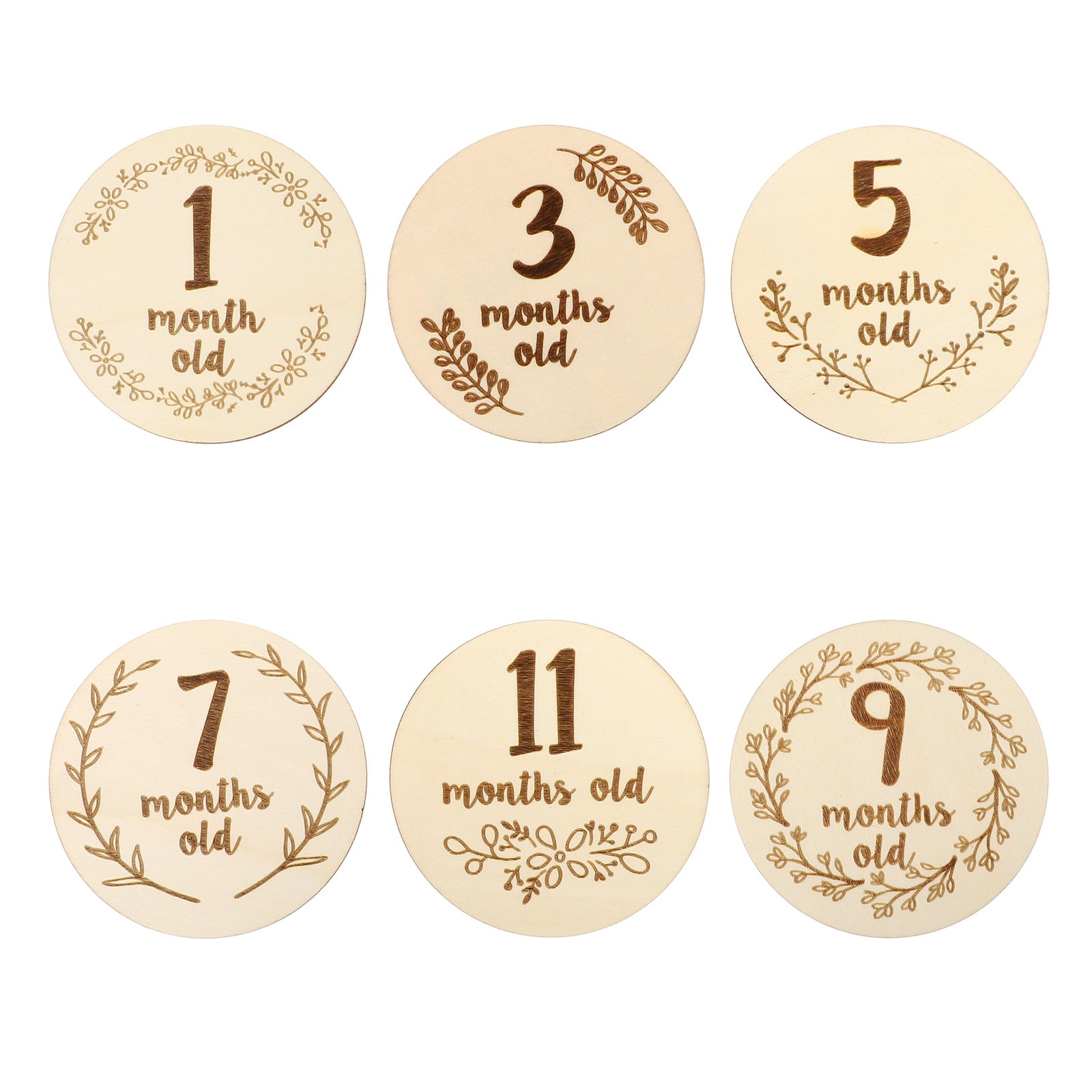 Baby Cards Milestone Monthly Card Props Birth Sign Announcement Newborn ...