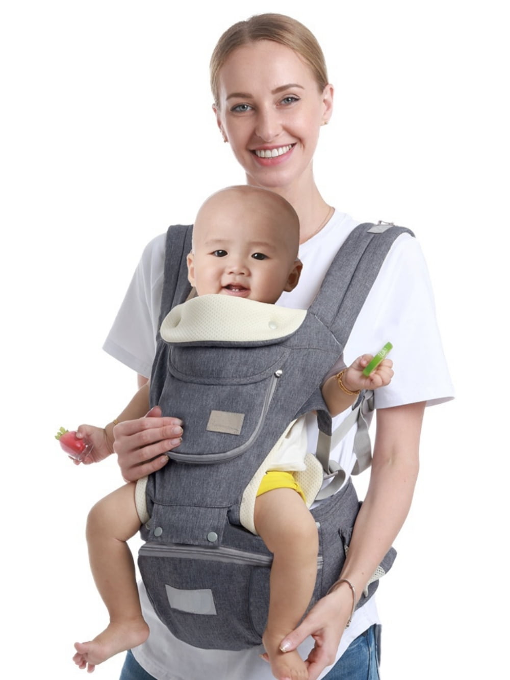 PEYWKANZT Baby Carrier, 3-in-1 Ergonomic Infant Hip Carrier, All ...