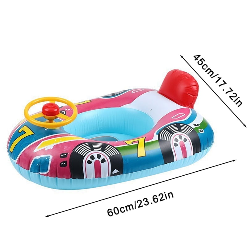 Baby Cartoon Car Inflatable Swimming Rings Seat Toddler Swim Circle Fun ...